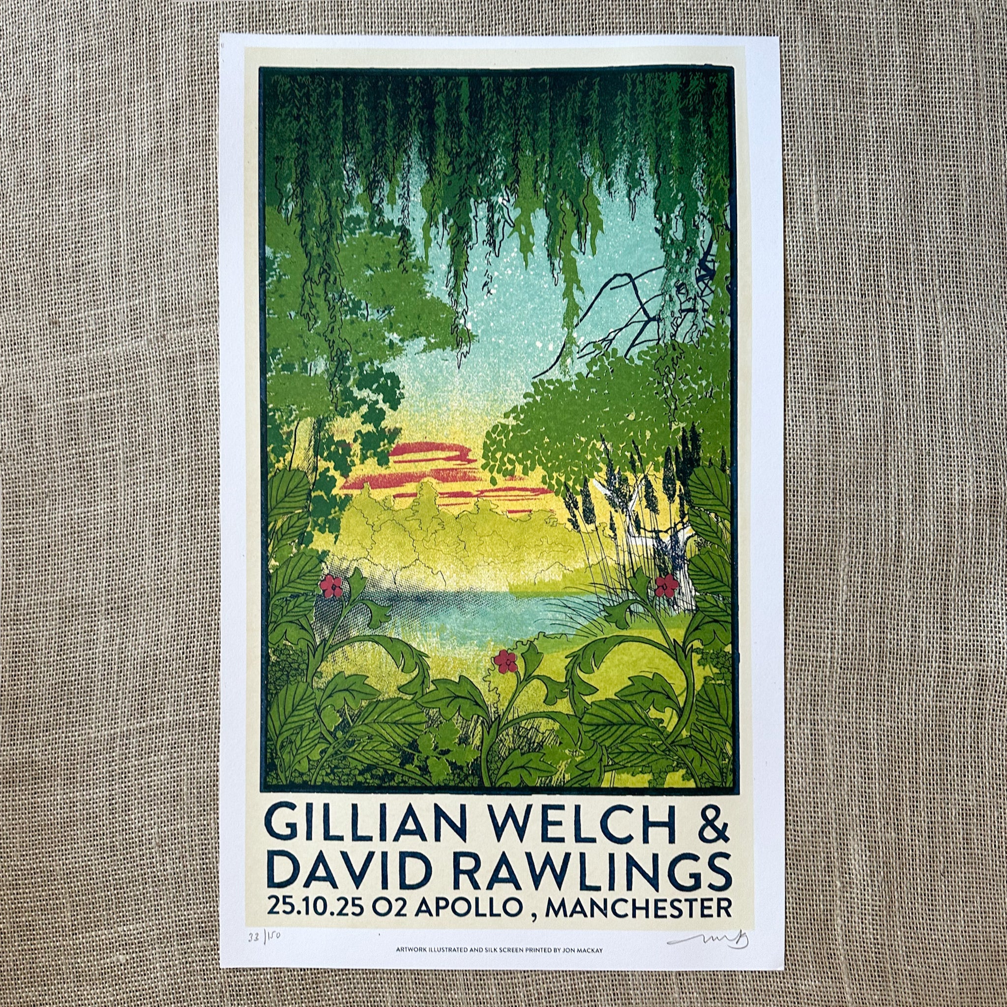 O2 Apollo, Manchester 25 October 2025 Poster – Acony Records